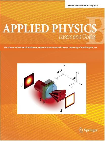 Applied Physics B: Lasers and Optics Gallery of Covers | Applied Physics B
