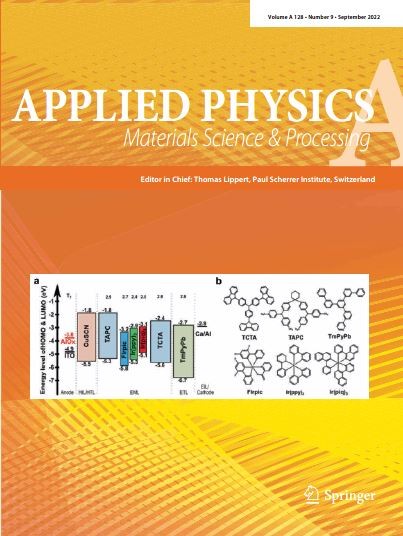 Applied Physics A: Materials Science & Processing Gallery of covers ...