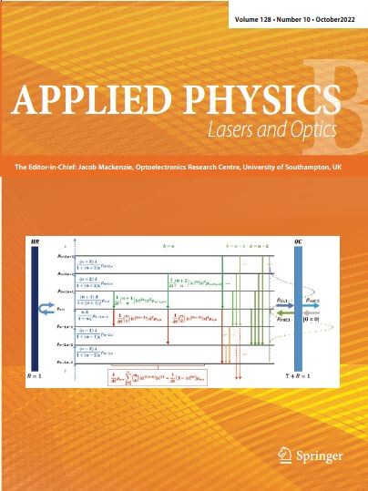 Applied Physics B: Lasers and Optics Gallery of Covers | Applied Physics B