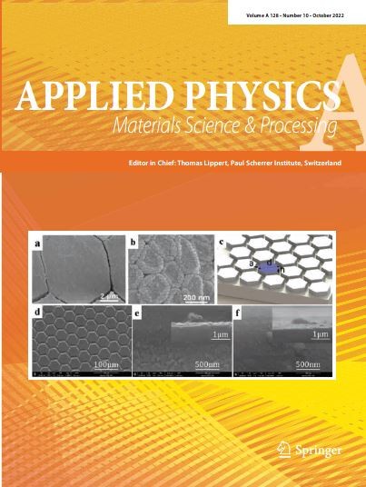 Applied Physics A: Materials Science & Processing Gallery of covers ...