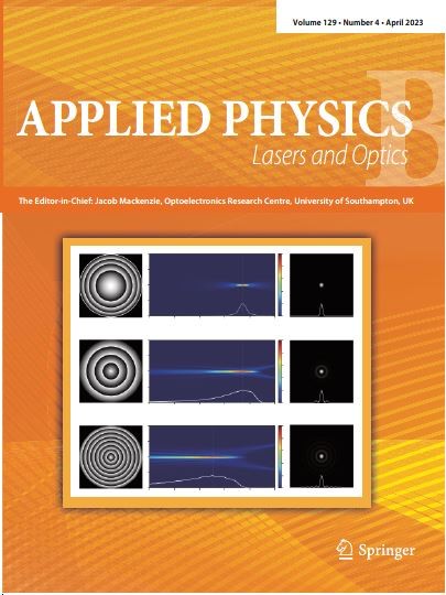 Applied Physics B: Lasers and Optics Gallery of Covers | Applied Physics B