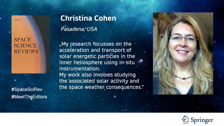 Space Science Reviews welcomes Christina Cohen | Space Science Reviews