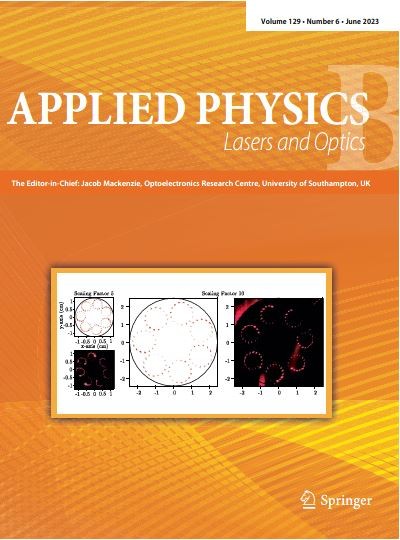 Applied Physics B: Lasers and Optics Gallery of Covers | Applied Physics B