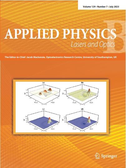 Applied Physics B: Lasers and Optics Gallery of Covers | Applied Physics B