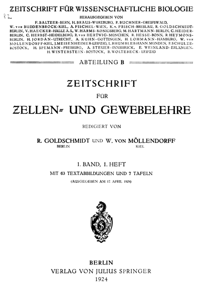 Celebrating 100 years of Cell and Tissue Research | Cell and Tissue ...