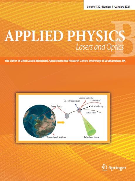 Applied Physics B: Lasers and Optics Gallery of Covers | Applied Physics B
