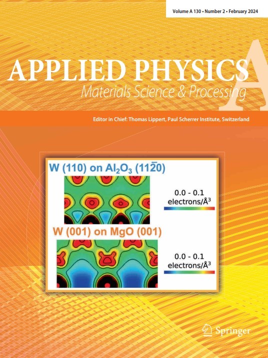 Applied Physics A: Materials Science & Processing Gallery of covers ...