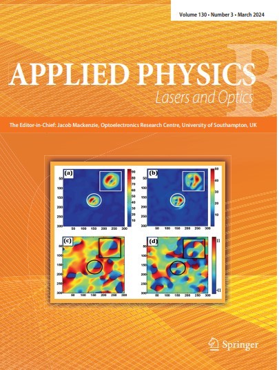 Applied Physics B: Lasers and Optics Gallery of Covers | Applied Physics B
