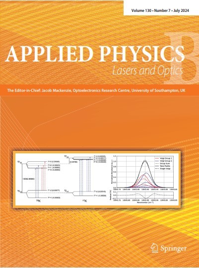 Applied Physics B: Lasers and Optics Gallery of Covers | Applied Physics B