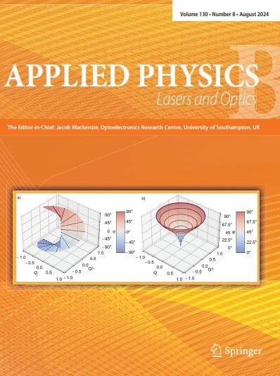 Applied Physics B: Lasers and Optics Gallery of Covers | Applied Physics B