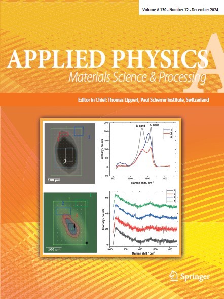 Applied Physics A: Materials Science & Processing Gallery of covers ...