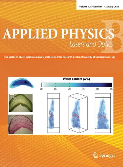 Applied Physics B: Lasers and Optics Gallery of Covers | Applied Physics B