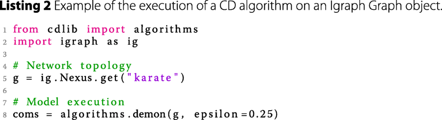 CDLIB : a python library to extract, compare and evaluate communities from complex networks ...