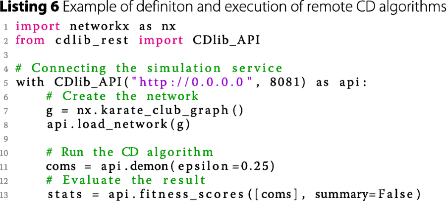 CDLIB : a python library to extract, compare and evaluate communities from complex networks ...