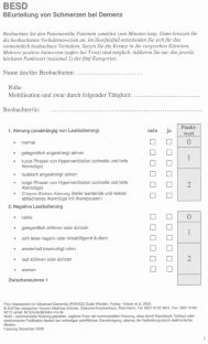Erfassung des Schmerzverhaltens von Menschen mit schwerer Demenz ...