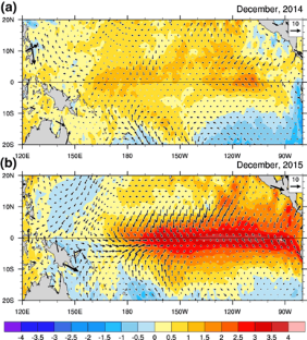 The extreme El Niño of 2015–2016: the role of westerly and easterly ...