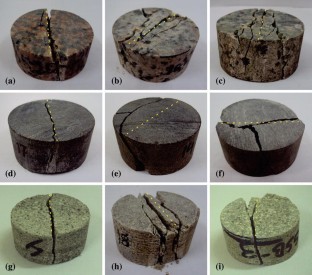 Rock failure modes under uniaxial compression, Brazilian, and point ...