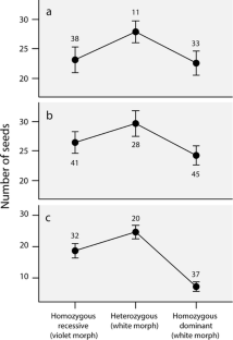 Flower color polymorphism maintained by overdominant selection in ...