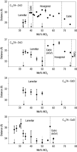 Metallotropic liquid crystals formed by surfactant templating of molten ...