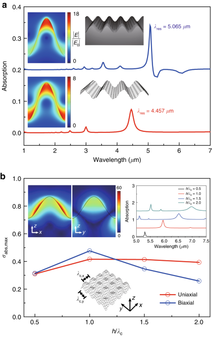 Mechanically reconfigurable architectured graphene for tunable plasmonic resonances | Light ...