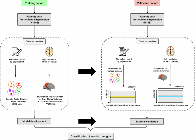 Neuroimaging and natural language processing-based classification of ...