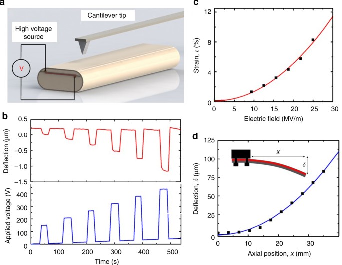 Electrostrictive microelectromechanical fibres and textiles | Nature ...