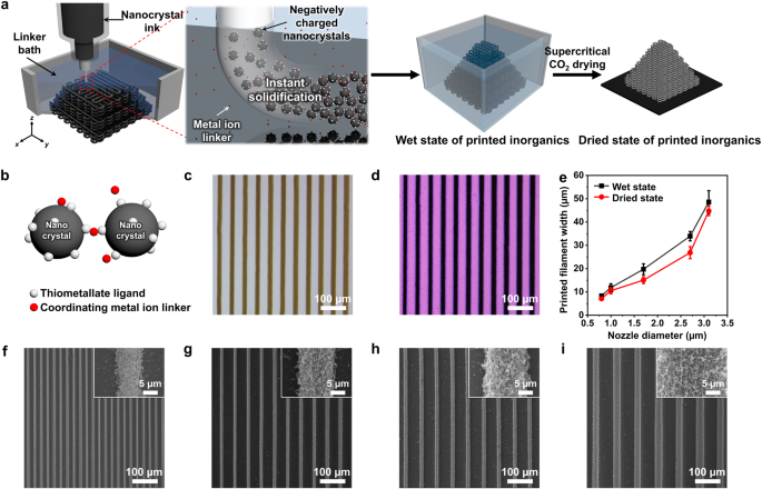 3D microprinting of inorganic porous materials by chemical linking ...