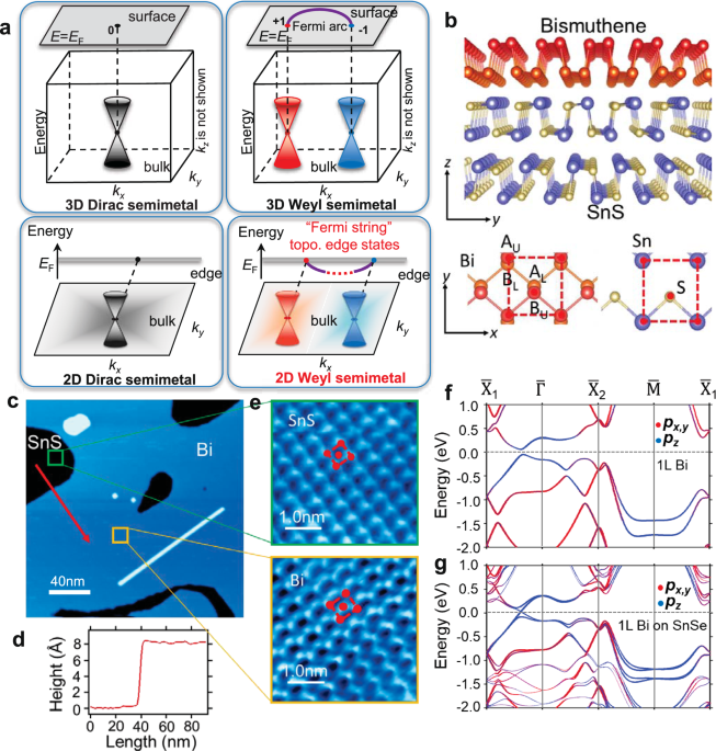 Realization of a two-dimensional Weyl semimetal and topological Fermi ...