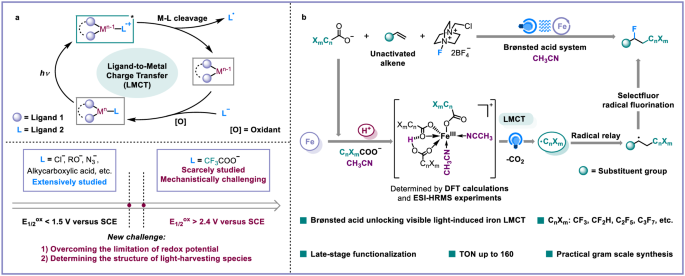 Iron photocatalysis via Brønsted acid-unlocked ligand-to-metal charge ...