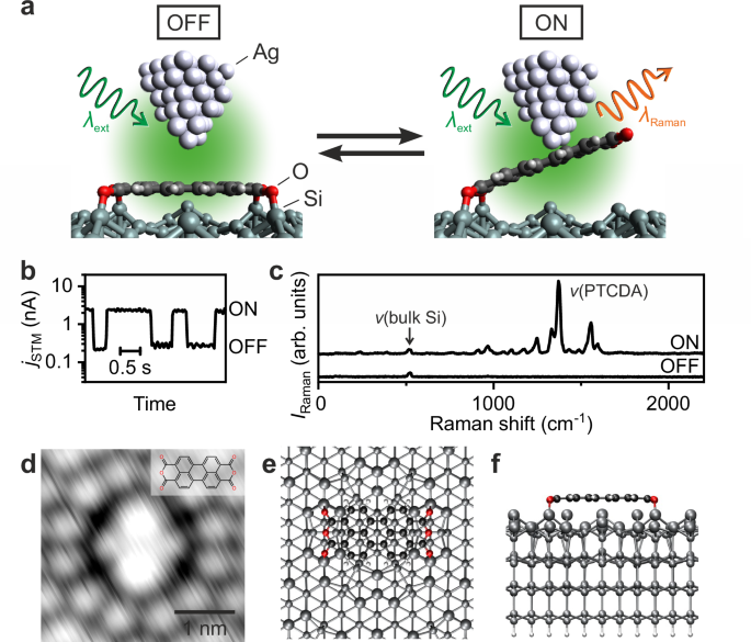 Atomic-precision control of plasmon-induced single-molecule switching in a metal–semiconductor ...