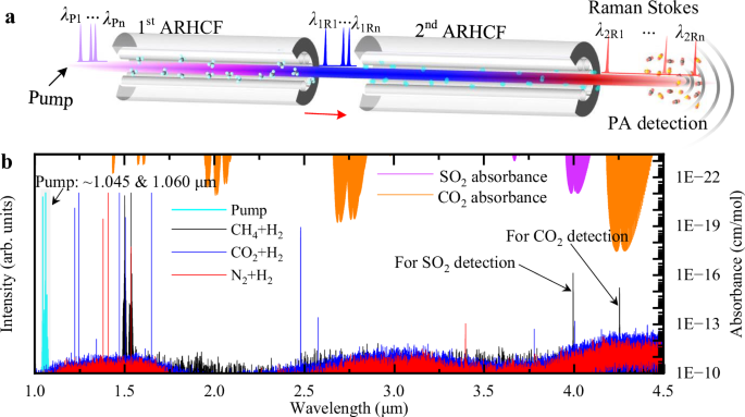 Synthesizing gas-filled anti-resonant hollow-core fiber Raman lines ...