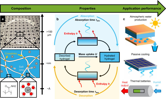 Physics-based prediction of moisture-capture properties of hydrogels ...
