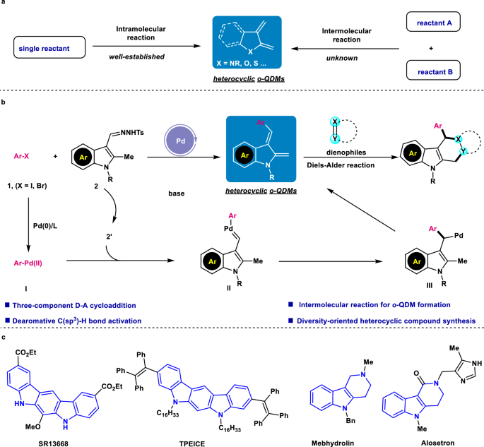 Three-component diels-alder reaction through palladium carbene ...