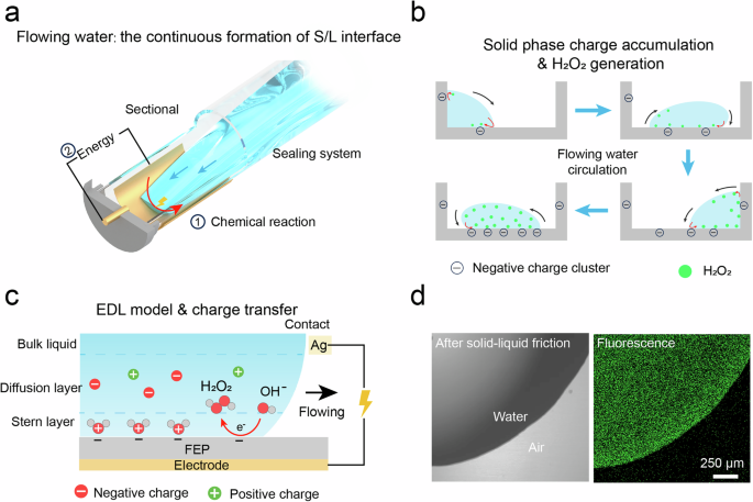 Solid-liquid interface charge transfer for generation of H2O2 and energy | Nature Communications