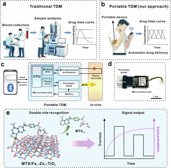Implantable photoelectrochemical-therapeutic methotrexate monitoring ...