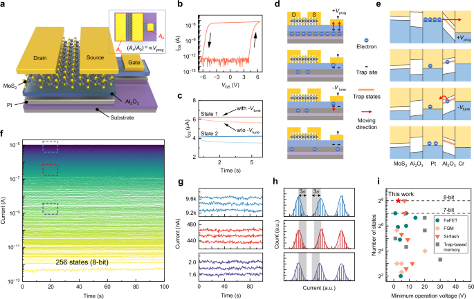 8-bit states in 2D floating-gate memories using gate-injection mode for ...