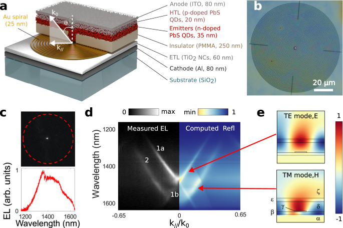 Quantum dot LEDs emitting broadband vortex beams | Nature Communications