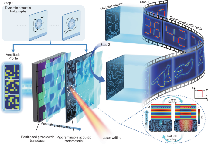 Reconfigurable dynamic acoustic holography with acoustically ...