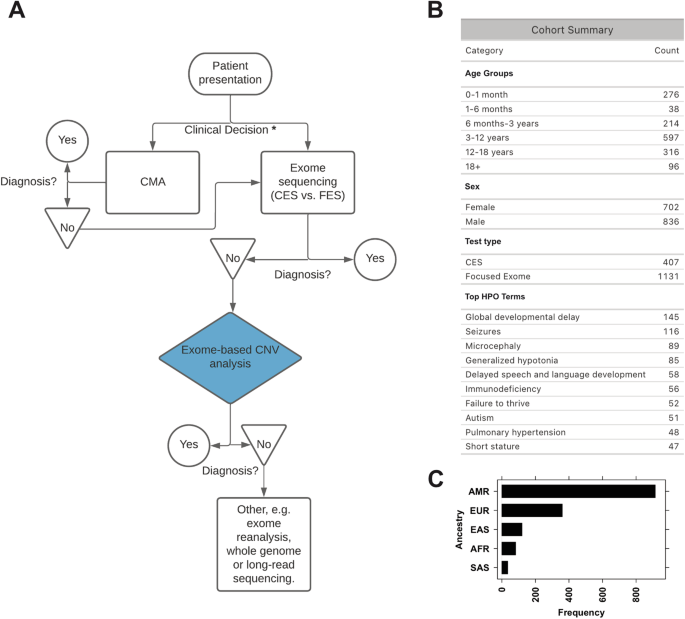Copy number variant analysis improves diagnostic yield in a diverse ...