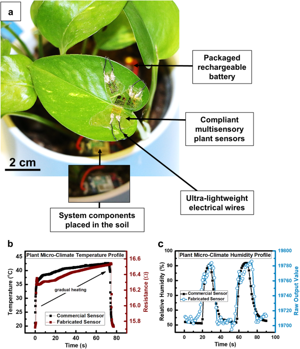 Compliant plant wearables for localized microclimate and plant growth ...