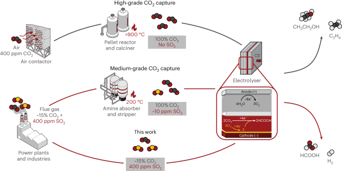Improving the SO2 tolerance of CO2 reduction electrocatalysts using a ...
