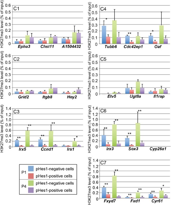 Analysis of Müller glia specific genes and their histone modification ...