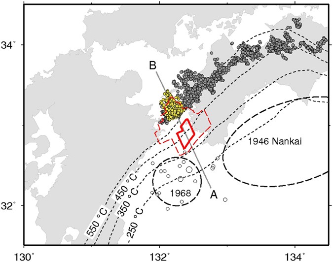 Discontinuous boundaries of slow slip events beneath the Bungo Channel ...