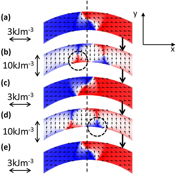 Deterministic control of magnetic vortex wall chirality by electric ...