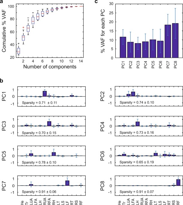Low-dimensional organization of angular momentum during walking on a ...