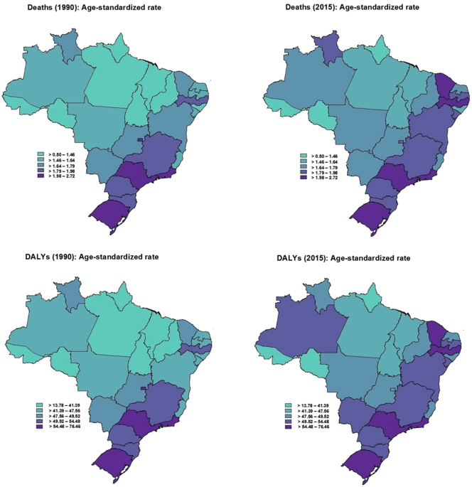 Mortality and years of life lost due to breast cancer attributable to ...