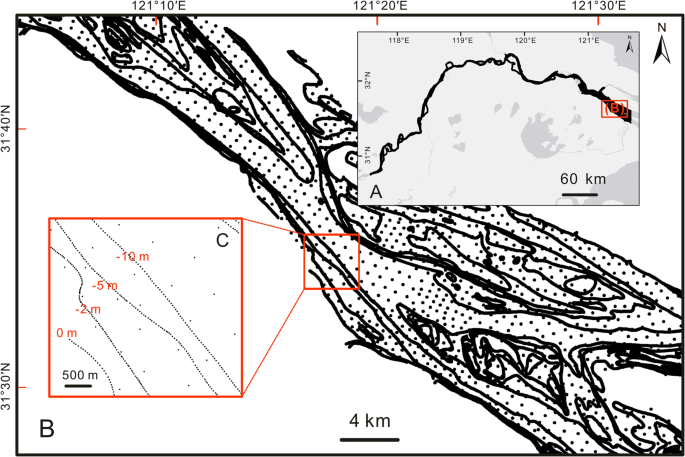 Riverbed erosion of the final 565 kilometers of the Yangtze River ...