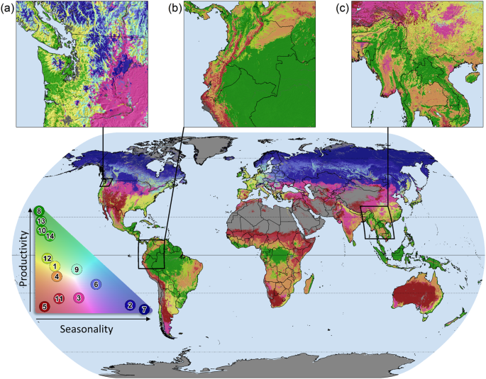Remotely-sensed productivity clusters capture global biodiversity ...