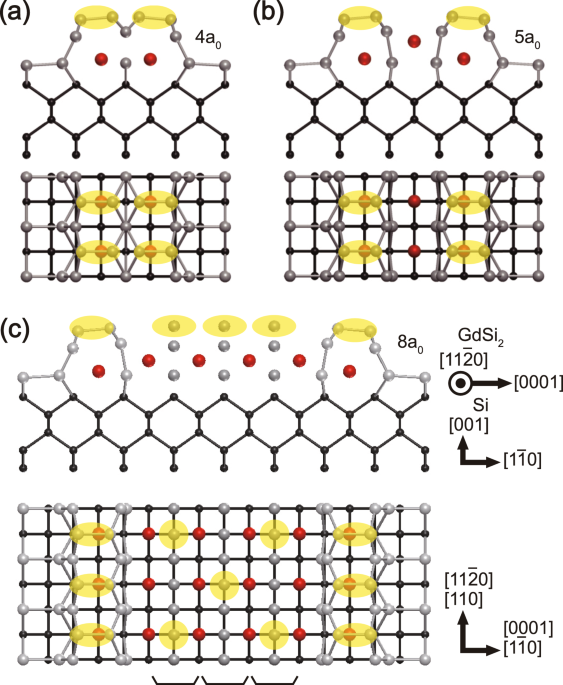 Atomic structures of self-assembled epitaxially grown GdSi 2 nanowires on Si(001) by STM ...