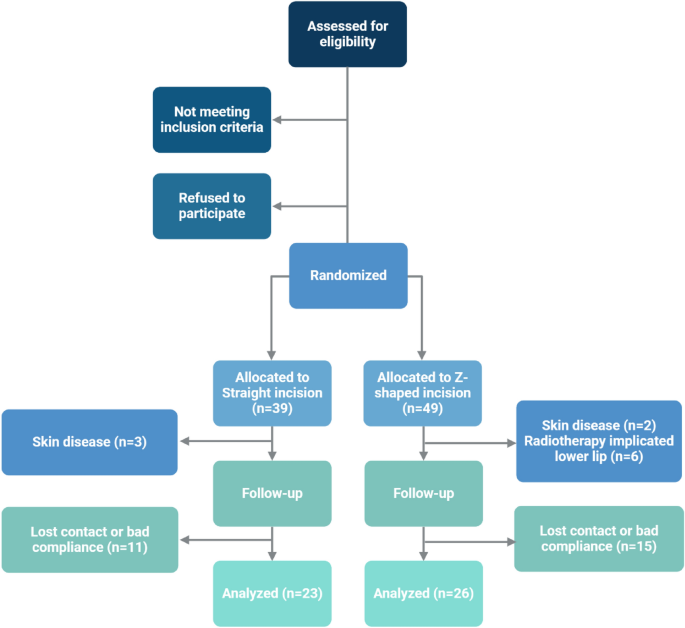 Functional and aesthetic results of the Z-shaped and straight lower lip ...